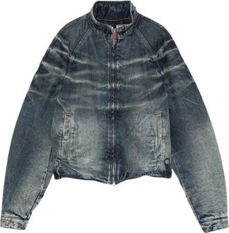 Diesel Jeansjacke mit verwaschenem Effekt und Raglan&auml;rmeln - - Jackets - Damen - Blau - XS