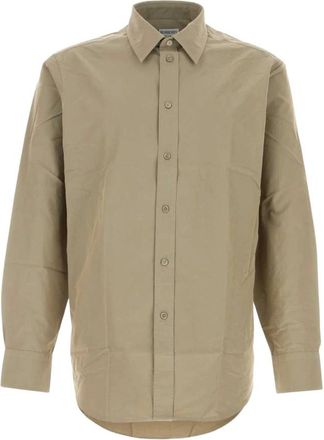 Burberry Homme, Chemises, Beige, Taille: XL Chemise Popeline Kaki