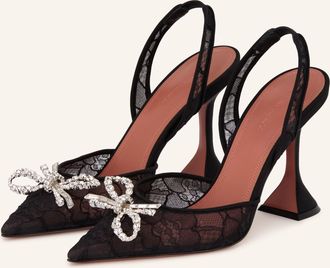 Amina Muaddi Amina Muaddi Slingpumps Rosie Lace 95 Mit Schmucksteinen schwarz