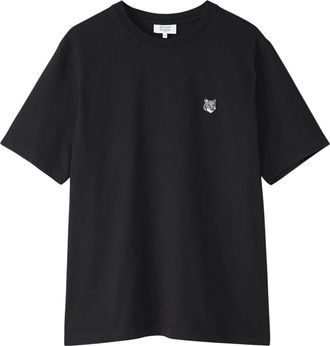 Maison Kitsun&eacute; Homme, Tops, Noir, Taille: L Fox Head Comfort T-Shirt