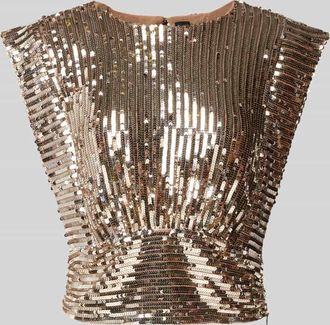 Boss Orange by Hugo Boss Regular Fit Top mit Allover-Paillettenbesatz Modell C_ILLANA