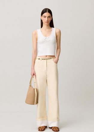 Claudie Pierlot Top court &agrave; liens crois&eacute;s