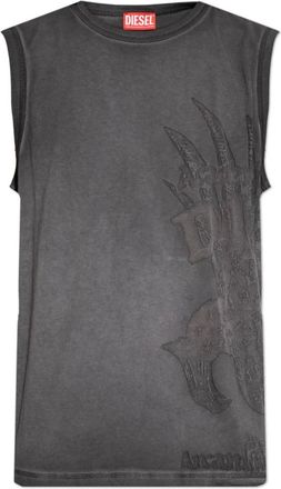 Diesel Homme, Tops, Gris, Taille: 2XL T-Rawbisco Sleeveless Top