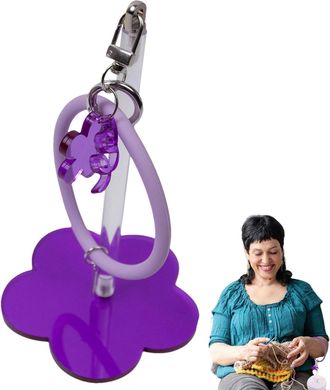 Generic Tragbarer H&auml;kelgarnhalter, tragbarer Garnhalter, Blumenobst-Drahtt&uuml;r mit Handschlaufe aus Silikon | Aufbewahrungstasche f&uuml;r Wolle zum Stricken auf Rei