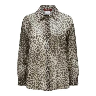 Max Mara Leopardenmuster-Shirt Valzer Style - - Blouses & Shirts - Damen - Braun - S