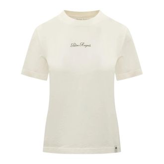 Palm Angels Rundhals-T-Shirt - - Tops - Damen - Wei&szlig; - M