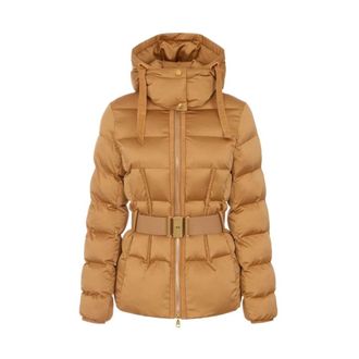 Elisabetta Franchi Daunenjacke aus Voile - - Jackets - Damen - Beige - XS