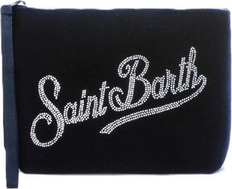 MC2 Saint Barth Femme, Sacs, Bleu, Taille: ONE Size Aline Velvet Clutch Bag