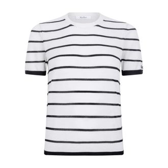 Max Mara Mxpfavetta Kaschmir- und Seidenpullover - - Knitwear - Damen - Wei&szlig; - S
