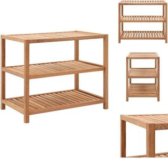 vidaXL Handtuchhalter - Living Badregal Massivholz Walnuss 65x40x55 cm