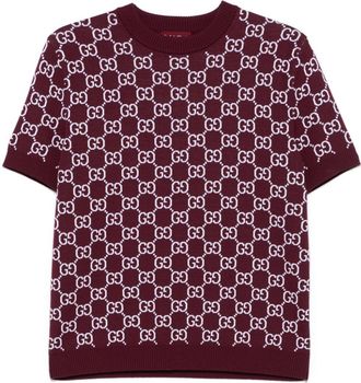 Gucci Wendbarer Pullover mit GG - Rot
