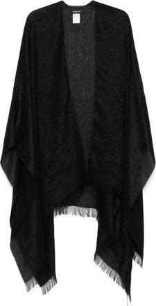 Fabiana Filippi Femme, Vestes, Noir, Taille: ONE Size Veste Ouverte &agrave; Franges Noires