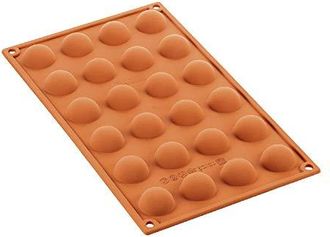 Silikomart | SF006 Silikonform für Monoportionen SEMISFERA, antihaftbeschichtet, 24 Kavitäten, Packung mit 1 Kuchenform, ø 30 h 15 mm, Made in Italy