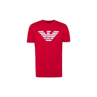 Emporio Armani Homme, Tops, Rouge, Taille: XL T-Shirt Bas Rouge Aigle Unisexe