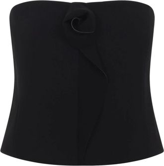 Giorgio Armani Femme, Tops, Noir, Taille: 38 FR Haut en Soie Bustier