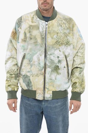 Balmain Reversible Bomber with Sky Multicolor Print Balmain