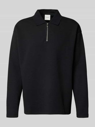 Calvin Klein Sweatshirt mit Polokragen und Rei&szlig;verschluss