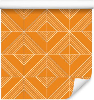 OEM Carta Da Parati Geometrica Con Rombi Dorati, Sfondo Dorato 50x1000 Cm
