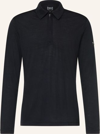 super.natural Funktions-Poloshirt Mit Merinowolle schwarz