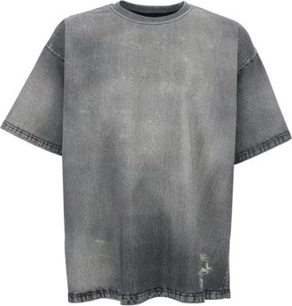 Diesel Homme, Tops, Gris, Taille: XL T-Shirt Ras du Cou