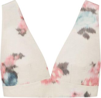 Philosophy di Lorenzo Serafini haut fleuri à col v - Tons neutres