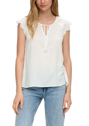 QS by s.Oliver Blusentop mit Broderie Anglaise