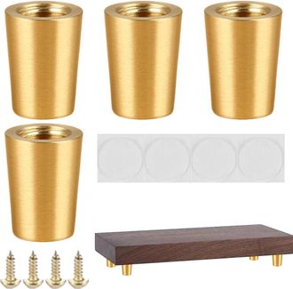 Generic Tischbeine, Set mit 4 F&uuml;&szlig;en f&uuml;r Kommode, rutschfeste F&uuml;&szlig;e f&uuml;r Bett, Sofa, Schrank, Schreibtisch, Stuhl