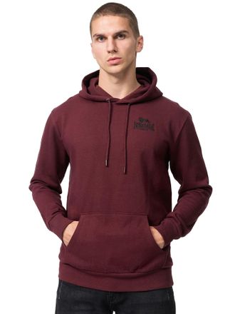 Lonsdale Herren Kapuzenpullover Talmine, Farbe:Oxblood/Black, Größe:XL