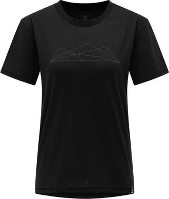 Haglöfs 604886_4V2 Camp Tee T-Shirt Damen True Black Graphic Größe XS