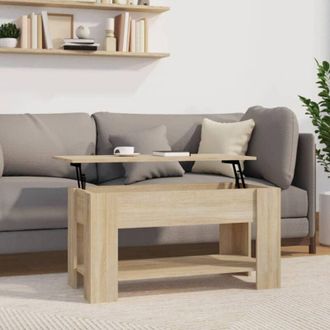 vidaXL Vidaxl - Table basse Chêne sonoma 101x49x52 cm Bois dingénierie