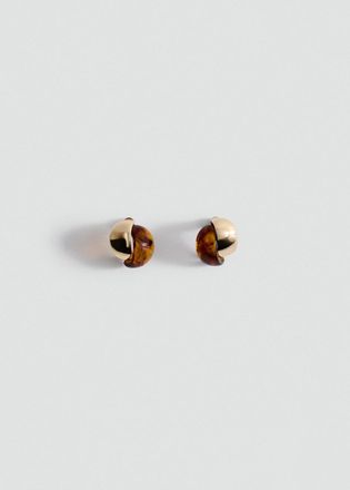 Mango Boucles doreilles r&eacute;sine combin&eacute;es or - Femme - Taille unique - MANGO