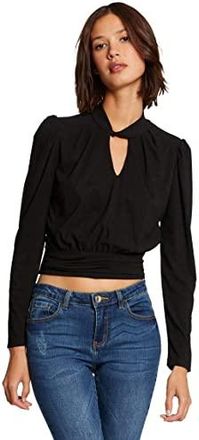 Morgan 222-TWIST T-Shirt, Noir, XS Femme