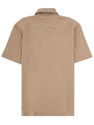Ermenegildo Zegna Cotton Regular Fit Polo Shirt - Beige