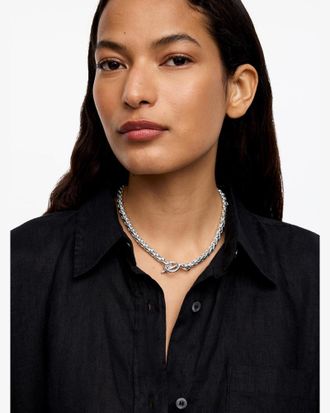 Arket Versilberte Kordelkette -Silberfarben