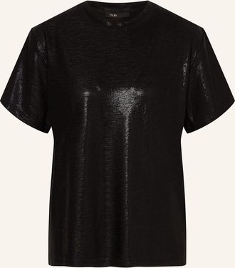 Maje T-Shirt Mit Glitzergarn schwarz