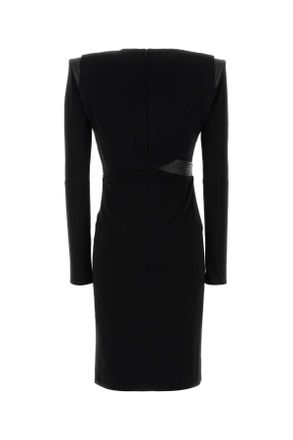 Versace Womens Black Crepe Dress 1.outer Fabric:elastane Abiti