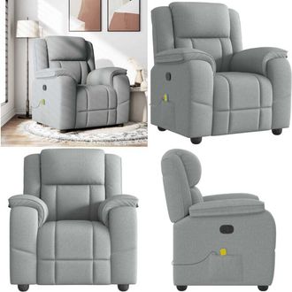 vidaXL Massagesessel Hellgrau Stoff - Vidaxl