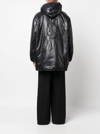 Saint Laurent Cassandre Coat - Black