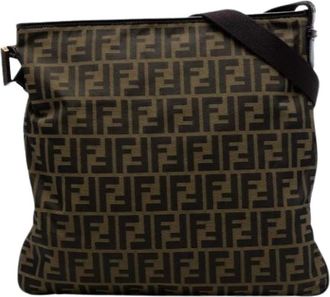 Fendi Sac bandouli&egrave;re Pre-owned en toile - Femme - Pre-owned - Brun - Taille: ONE Size