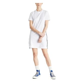 Calvin Klein Kleid mit seitlichem Kontrast - - Dresses - Damen - Wei&szlig; - S