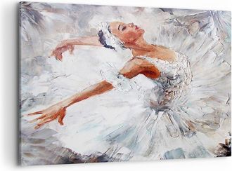 Arttor Bilder auf Leinwand 100x70cm Leinwandbild Frau Tanz Ballett Körper Groß Wanddeko Bild Schlafzimmer Küche Deko Wandbilder Dekoration Wohnzimmer Wall De