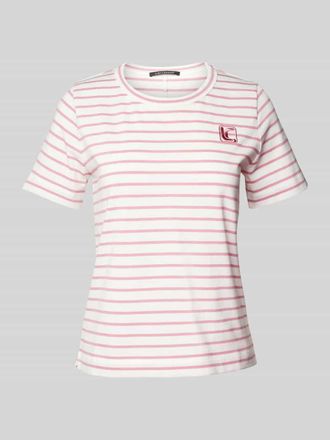 Luisa Cerano T-Shirt mit geripptem Rundhalsausschnitt