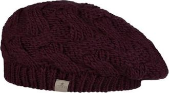 Lierys B&eacute;ret en Tricot Jesila Femme - Made in Germany Bonnet pour lhiver Laine Automne-Hiver Hiver - Taille Unique Bordeaux