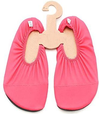 Slipstop Dames Chaussures de Plage Chaussures Aquatiques Chaussures de Natation Chaussons en Rose pour la Plage Piscine Surf Yoga et Exercices, Anti-dérapant T