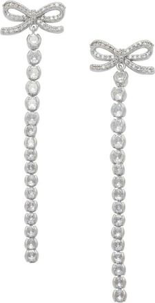 Self Portrait Femme, Accessoires, Gris, Taille: ONE Size Bow Earrings