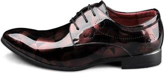 Generic Chaussures Oxford for Hommes &agrave; Lacets Brogue Floral Bout Rond Chaussures Derby Cuir v&eacute;g&eacute;talien Talon Bloc Semelle en Caoutchouc Antid&eacute;rapant Antid&eacute;rap