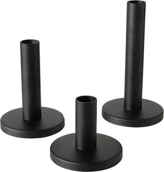 Boltze Boltze Kerzenleuchter Malko (3-tlg., schwarz, Eisen, modernes Design, für Stabkerzen, Kerzenhalter, Kerzenständer, Kerzen Zubehör) 2004618