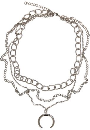 Urban Classics Unisex Halskette Open Ring Layering Necklace, Modeschmuck Kette für Männer und Frauen mit Ring Anhänger, Länge 48 cm