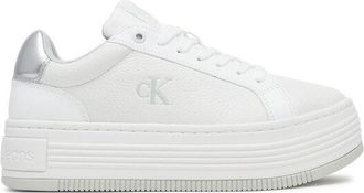 Calvin Klein Jeans Sneakers Bold Flatf Low Lace Mg YW0YW01766 Weiß