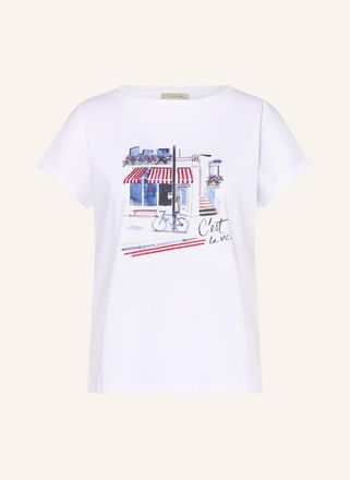 Lilienfels Lilienfels T-Shirt Mit Schmucksteinen Und Pailletten weiss